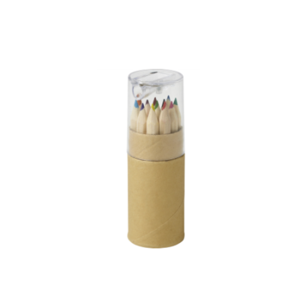 Colored Pencil Set In Tube With Sharpener - Priming USA